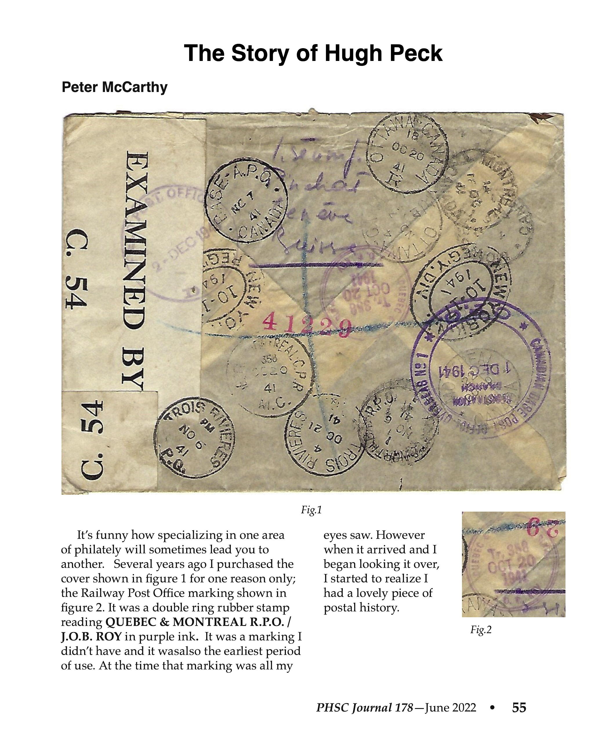 Postal History Society of Canada (PHSC)